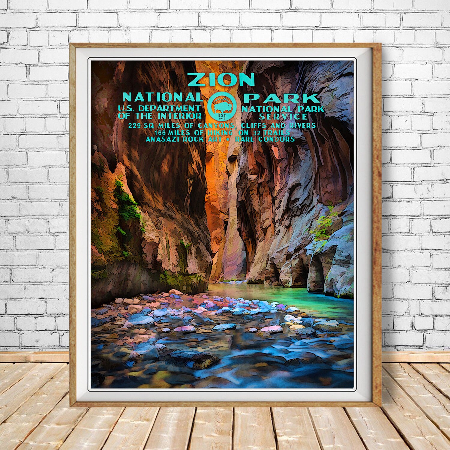 Zion Poster National Park Poster Zion National Park Print | Etsy