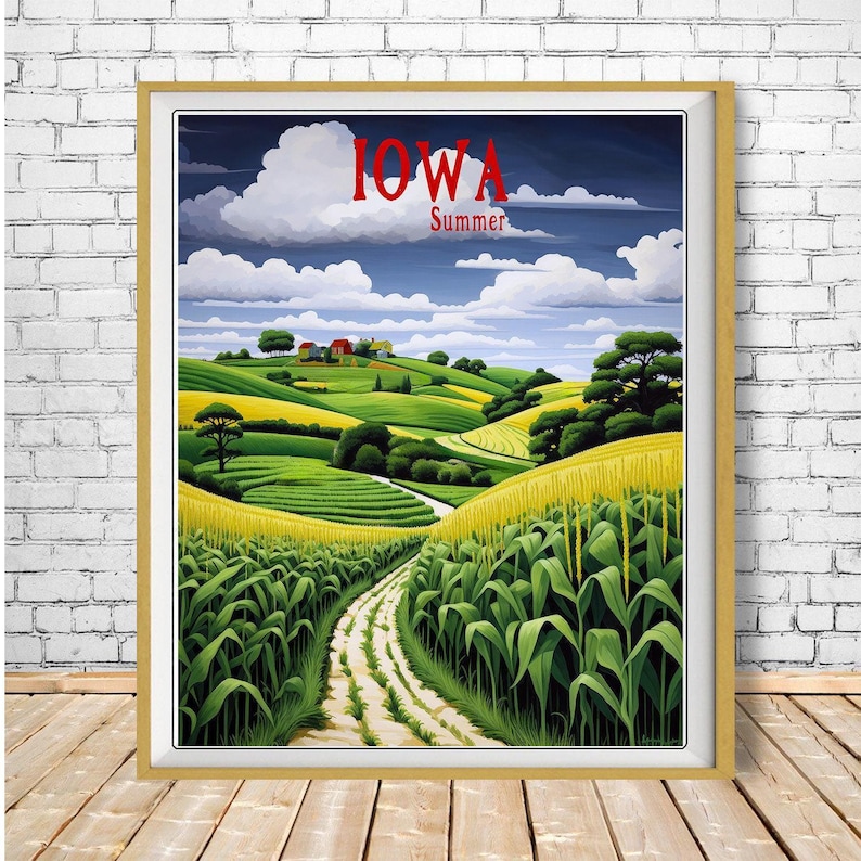 Iowa Posters, Discounted Set, Iowa Prints, Four Seasons, Des Moines Art ...