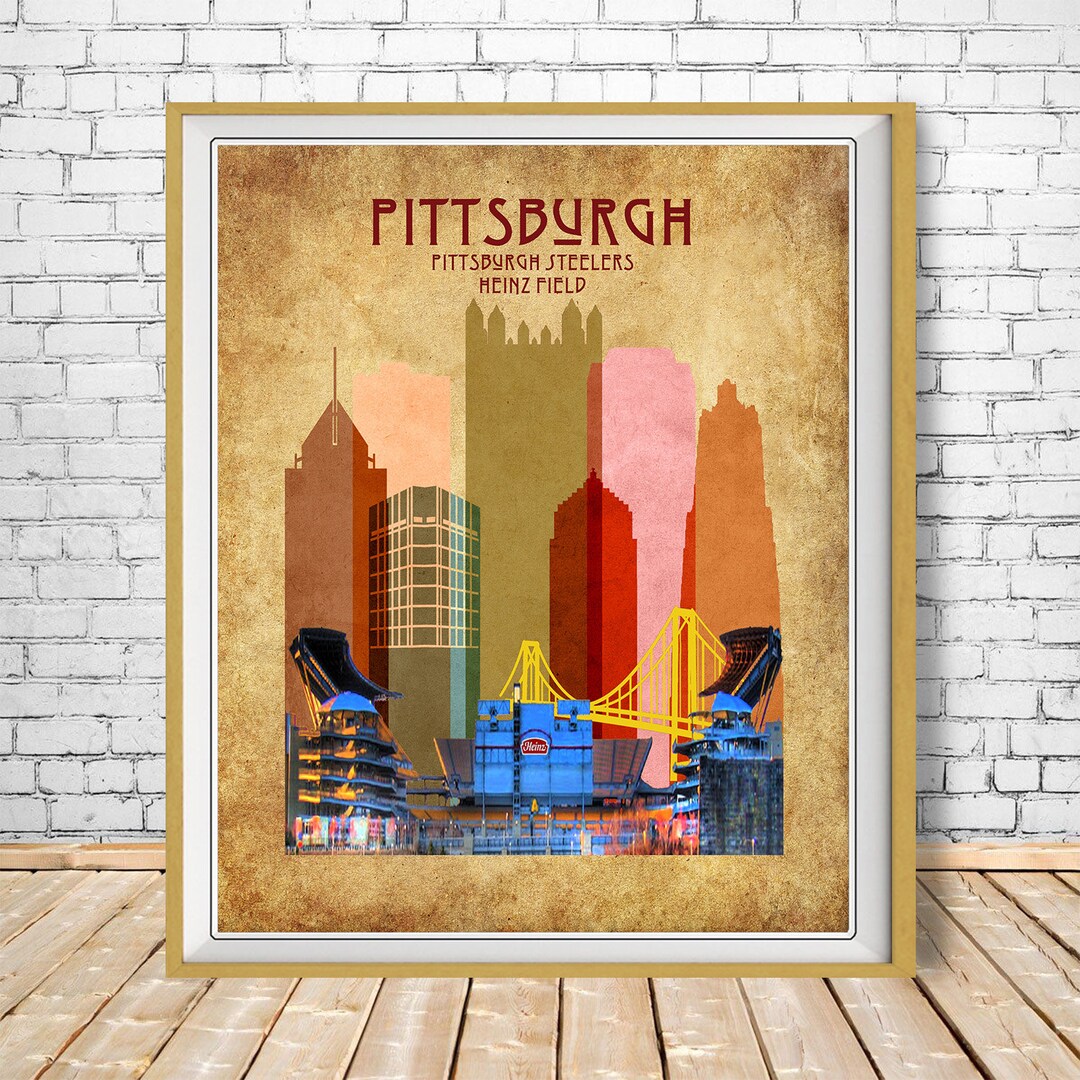 Pittsburgh Steelers Poster, Steelers Print, Pittsburgh Skyline Poster ...