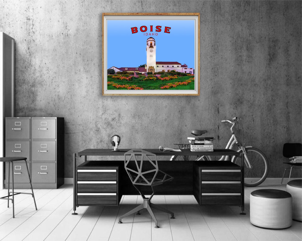 Boise Poster Boise Depot Print Idaho Print Boise Print - Etsy