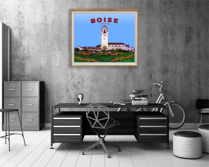 Boise Poster, Boise Depot Print, Idaho Print, Boise Print, Vintage ...