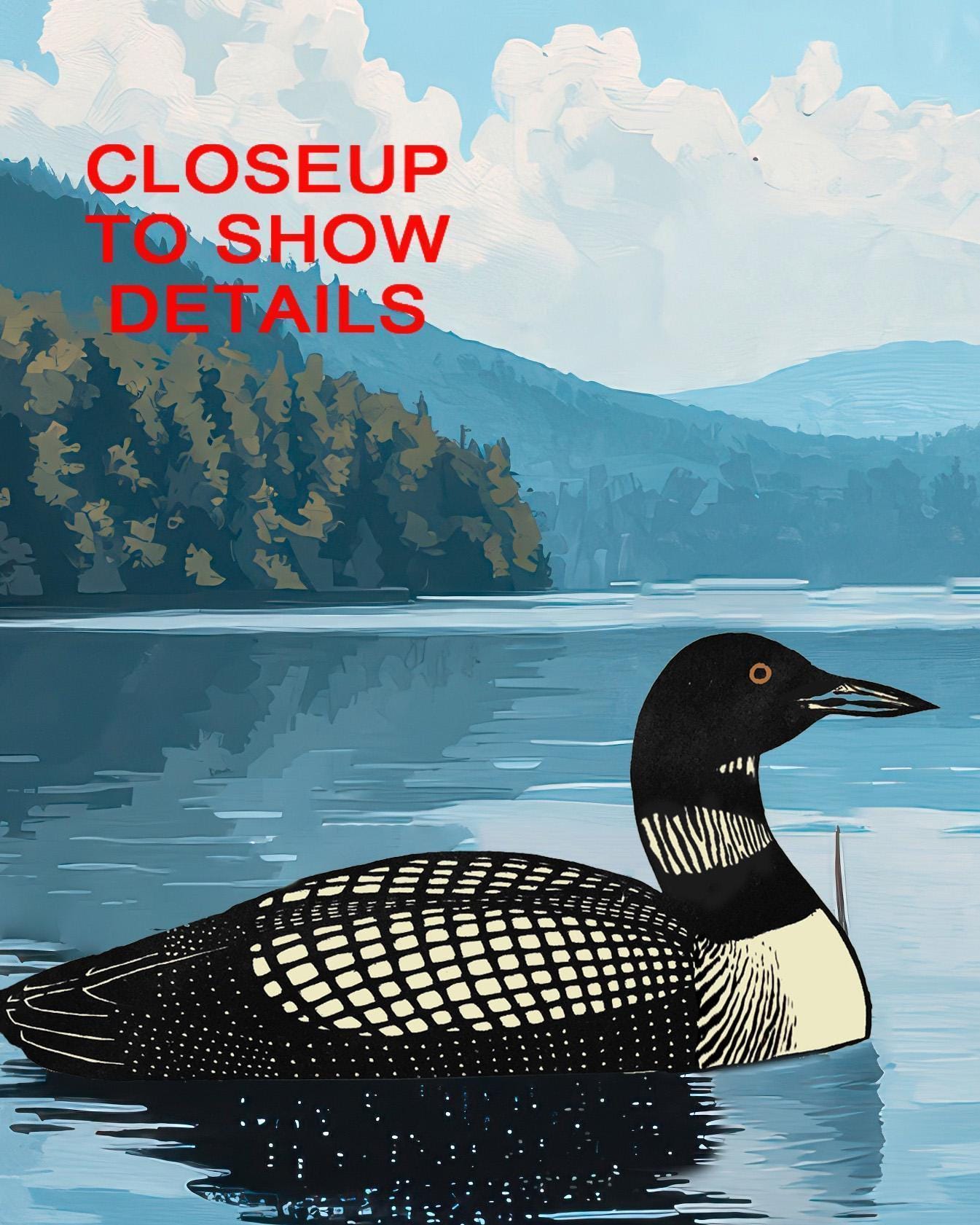 Montana Poster, Loon Print, Lake Poster, Glacier National Park ...