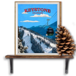 Keystone Poster, Keystone Print, Colorado Print, Skiing Poster ...