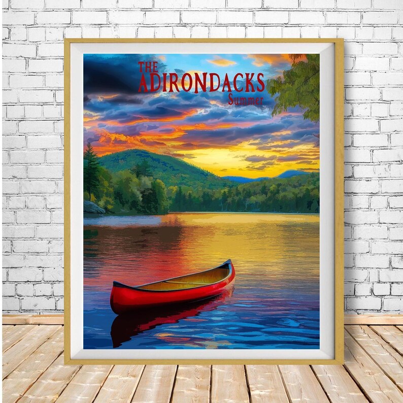 Adirondacks Posters, Discounted Set, Upper New York State Prints, Four ...