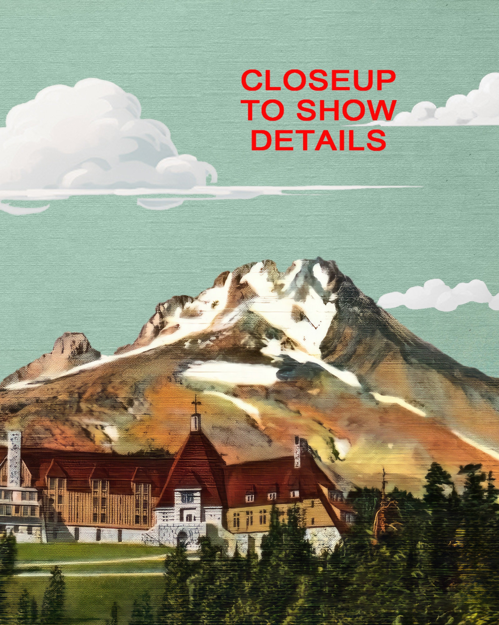 Mt Hood Poster, Timberline Lodge Print, Oregon Decor, Portland Art ...