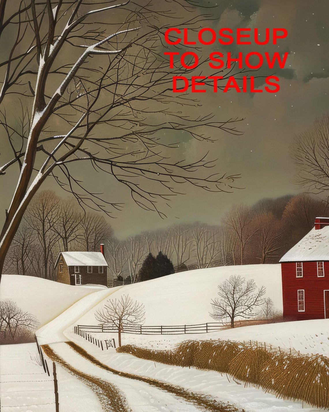 Ohio Poster, Rural Ohio Landscape Print, Winter Landscape Poster, Ohio ...