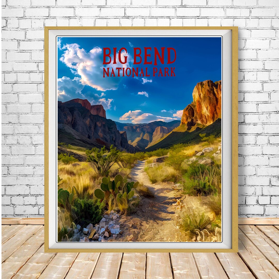 Big Bend Poster, National Park Print, Texas Decor, Desert Landscape ...