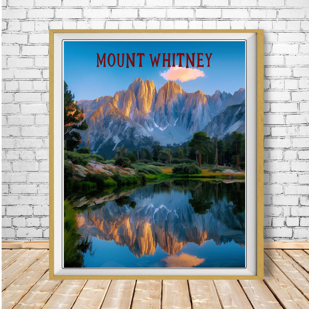 Mt Whitney Poster, Sequoia National Park Print, California Poster ...