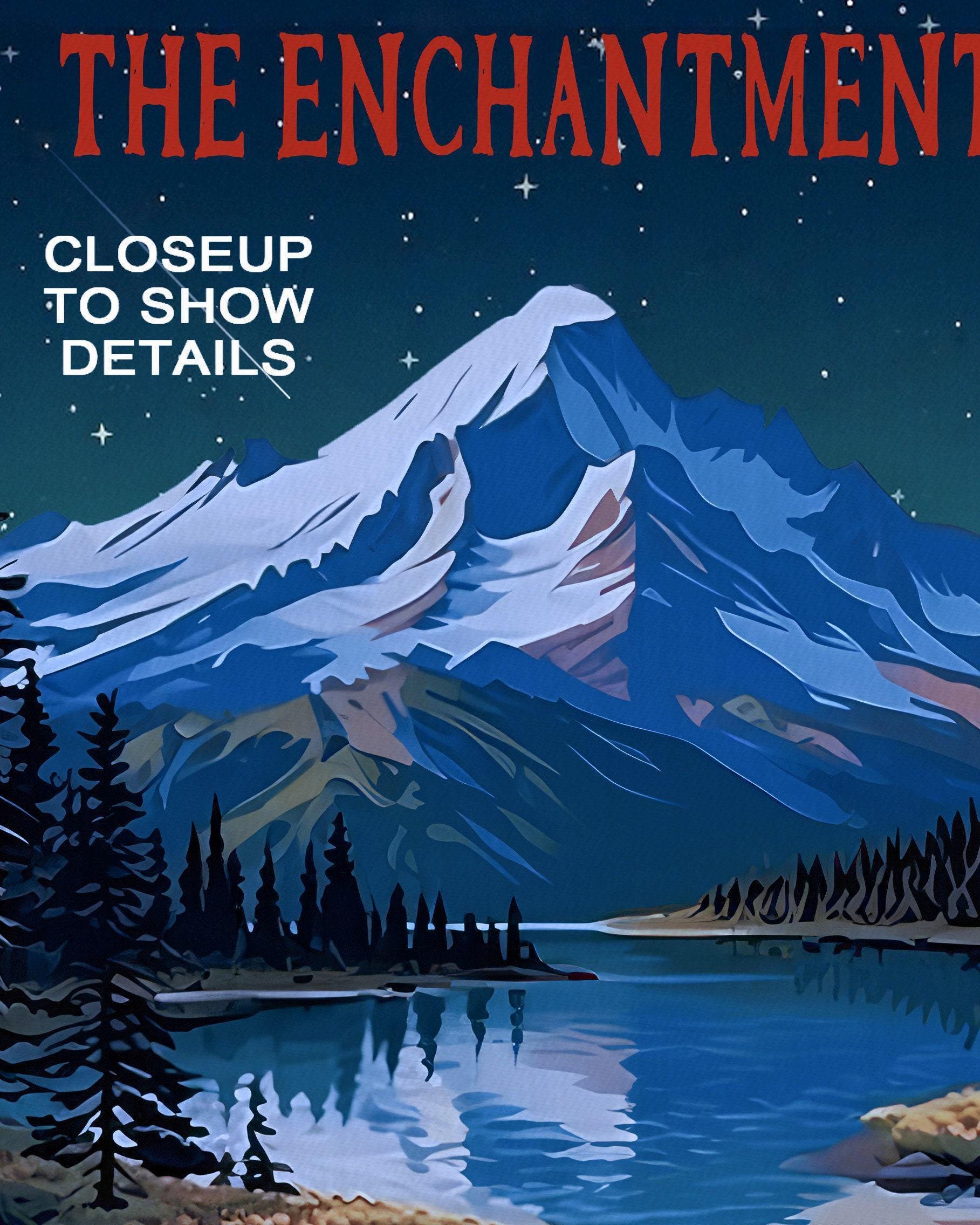 Enchantment Mountains Poster, Night Milky Way Print, Washington State ...