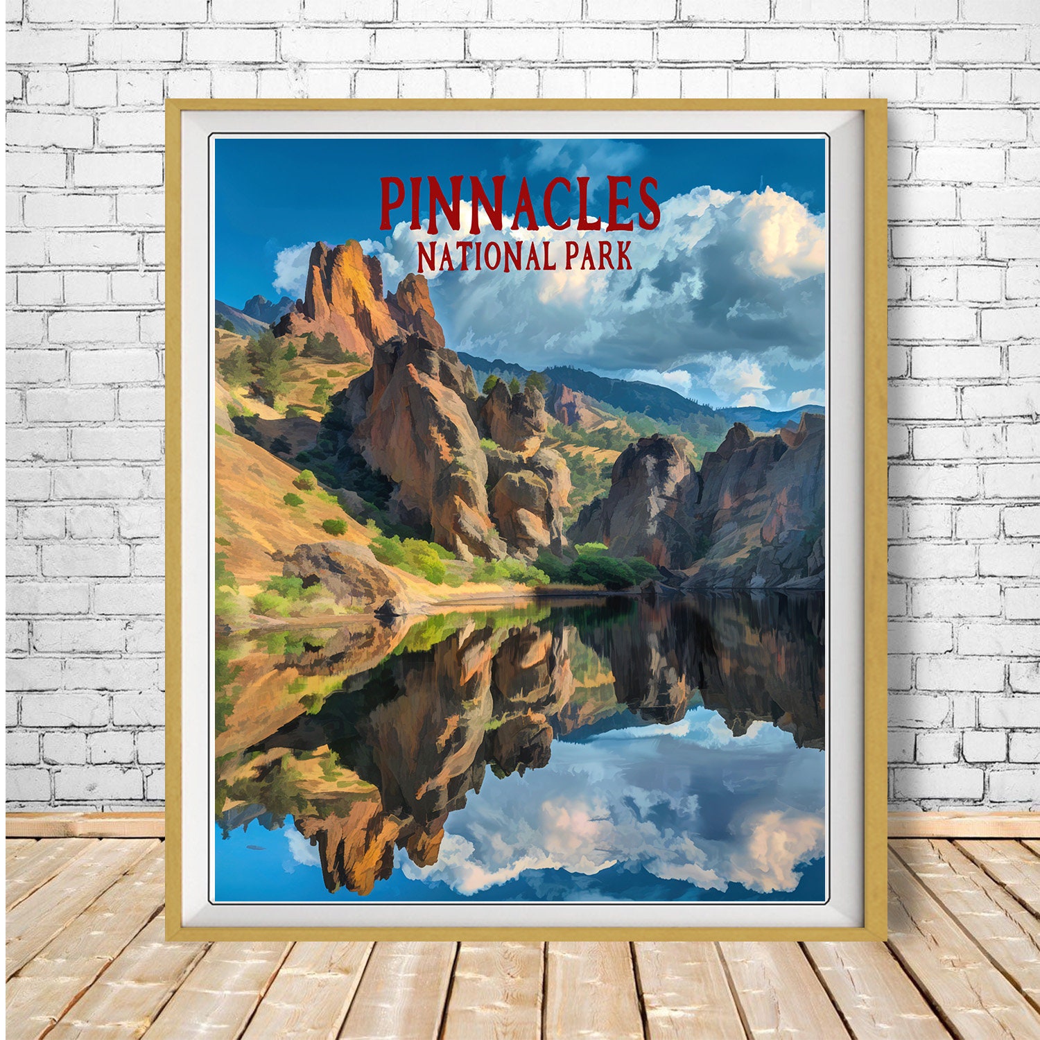 Pinnacles National Park Poster, California Decor, Pinnacles Vintage ...