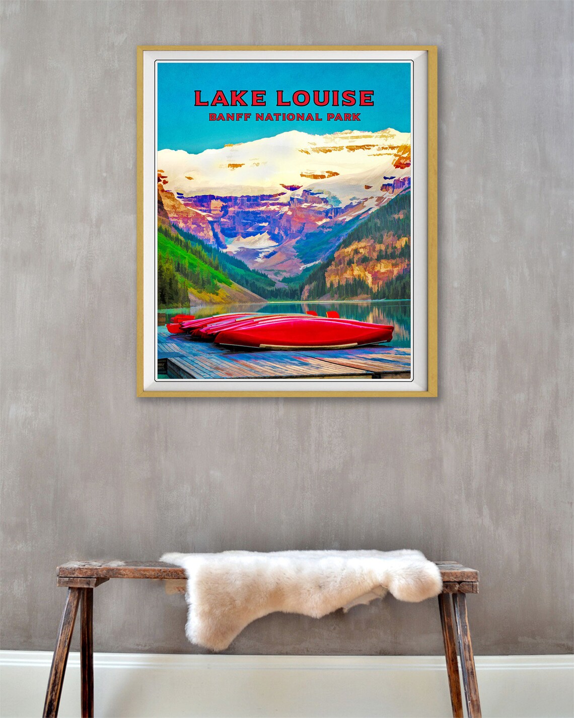 Banff National Park Poster Lake Louise Print Canada Poster | Etsy