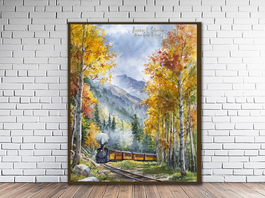 Narrow Gauge Railway, Durango Silverton Vintage Train Poster, Colorado ...