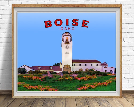 Boise Poster Boise Depot Print Idaho Print Boise Print - Etsy