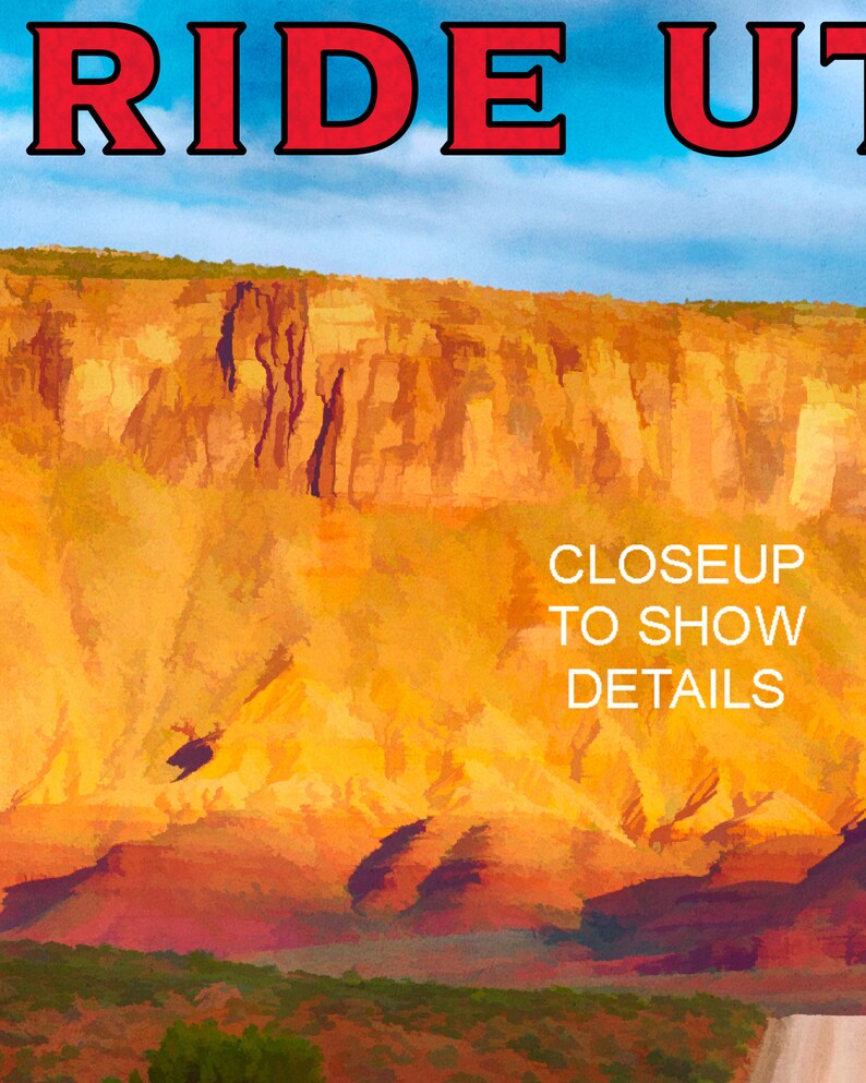 Mountain Bike Poster Utah Poster MTB Print Bike Poster - Etsy