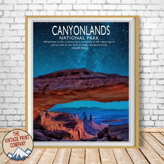 Canyonlands Poster Utah Print Canyonlands National Park - Etsy