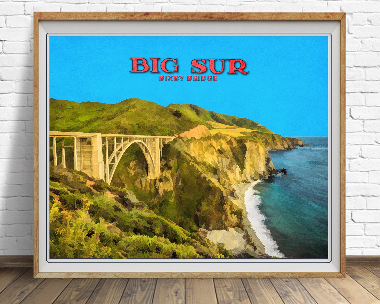 Big Sur Poster, Carmel California Print, Bixby Bridge Print, California ...