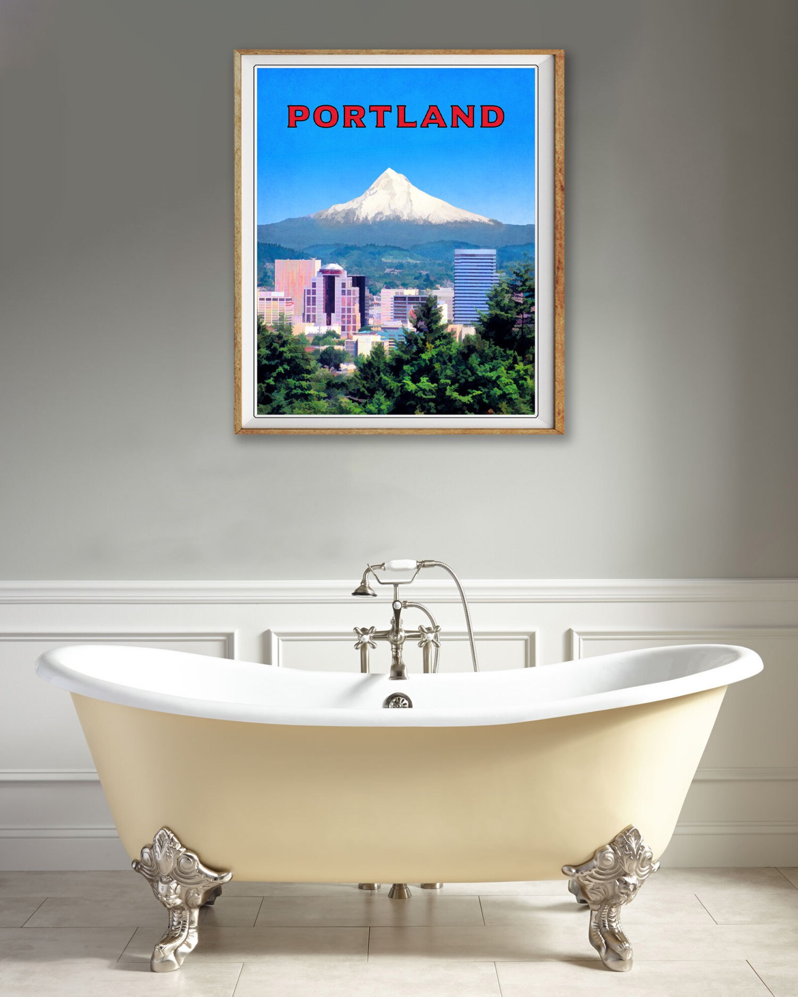 Portland Poster Portland Oregon Print Portland Art Oregon - Etsy