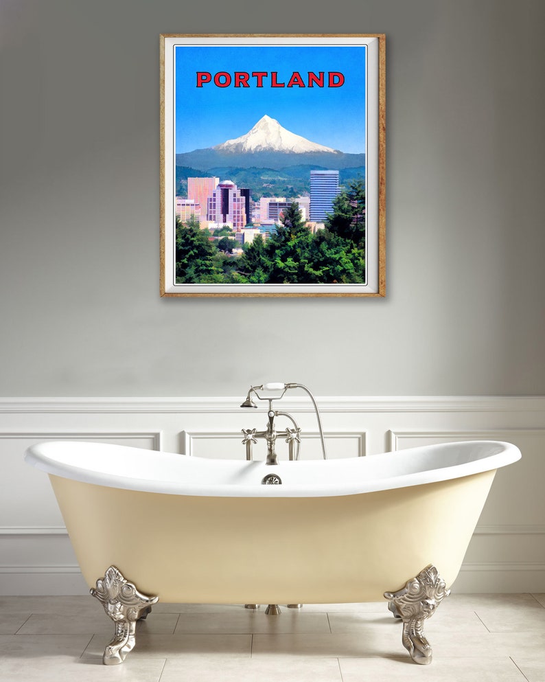 Portland Poster Portland Oregon Print Portland Art Oregon - Etsy