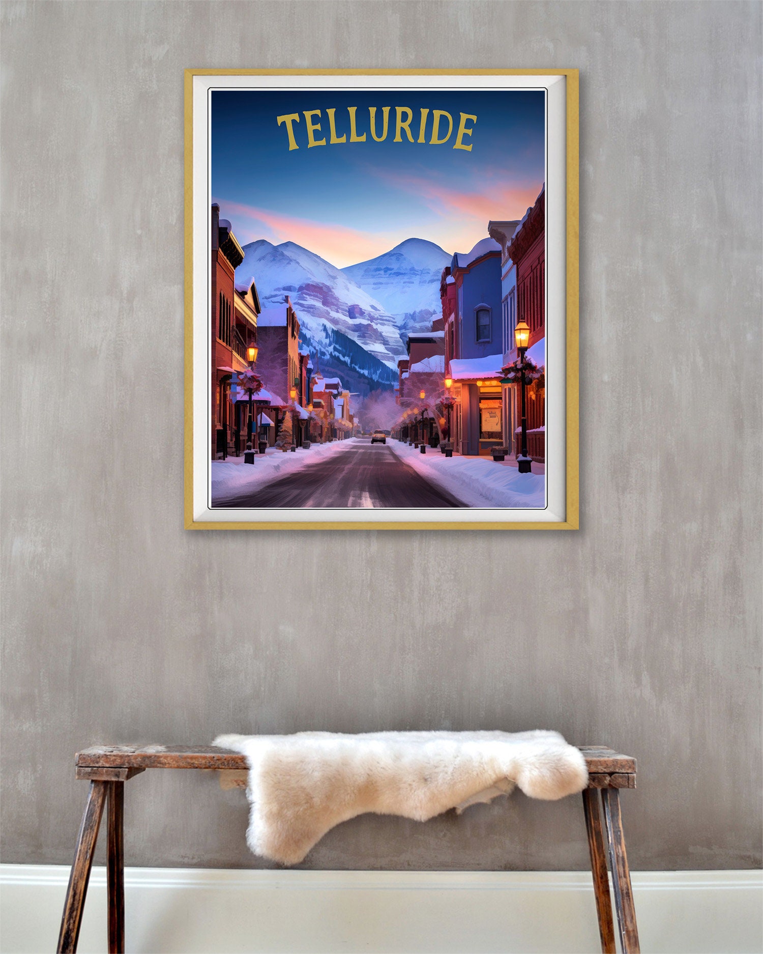 Telluride Poster, Telluride Print, Colorado Print, Skiing Poster ...