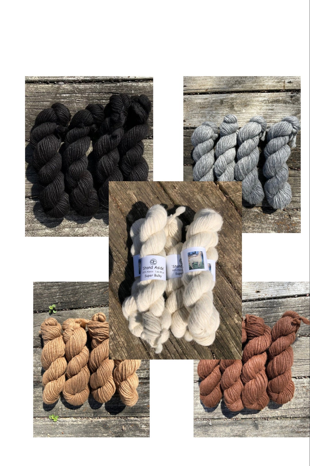 Super Bulky 100% USA Alpaca Lopi Style Yarn, 80 or 100 Yd, 1 Ply, From ...