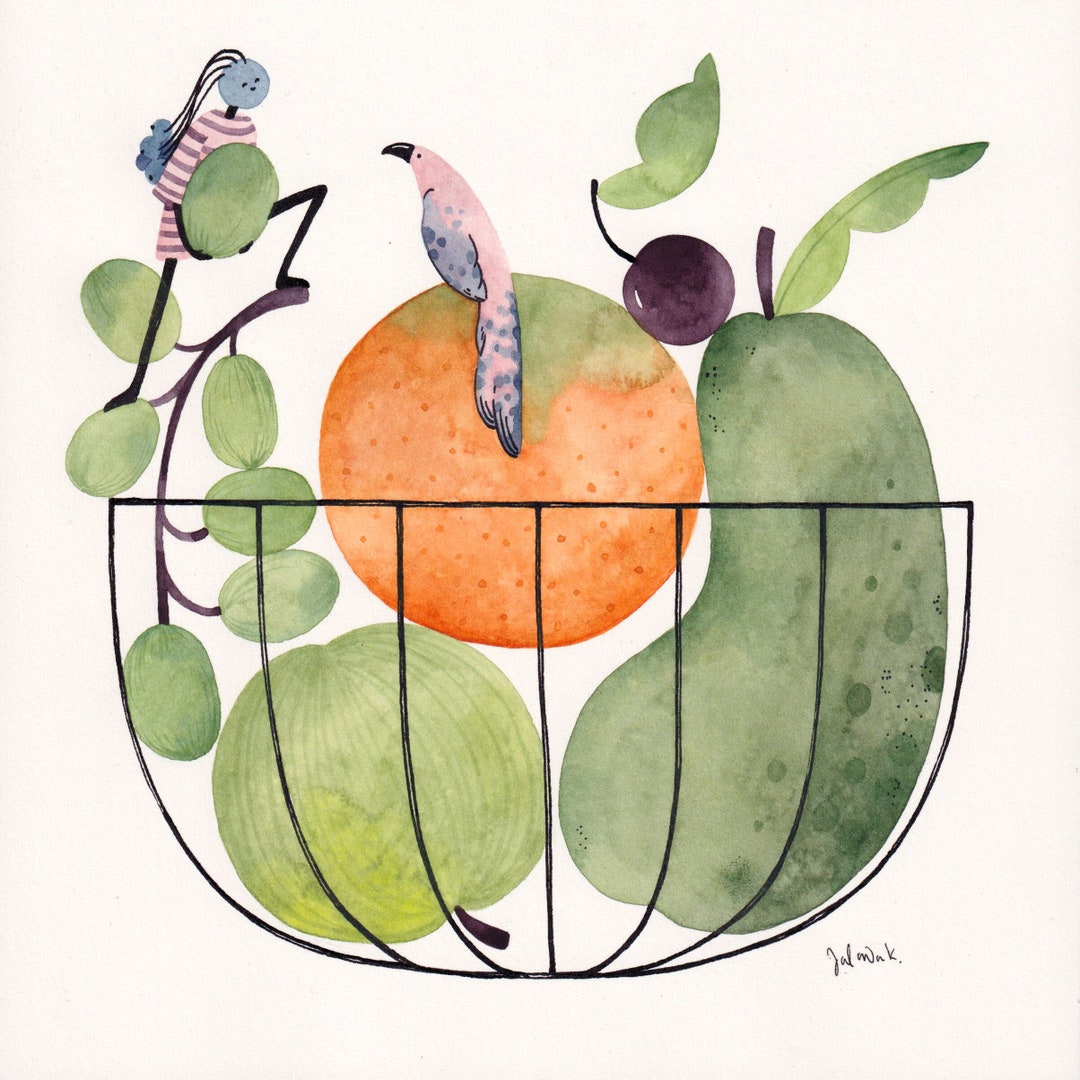 My Blueberry Friend - ORIGINAL ILLUSTRATIONS - Etsy