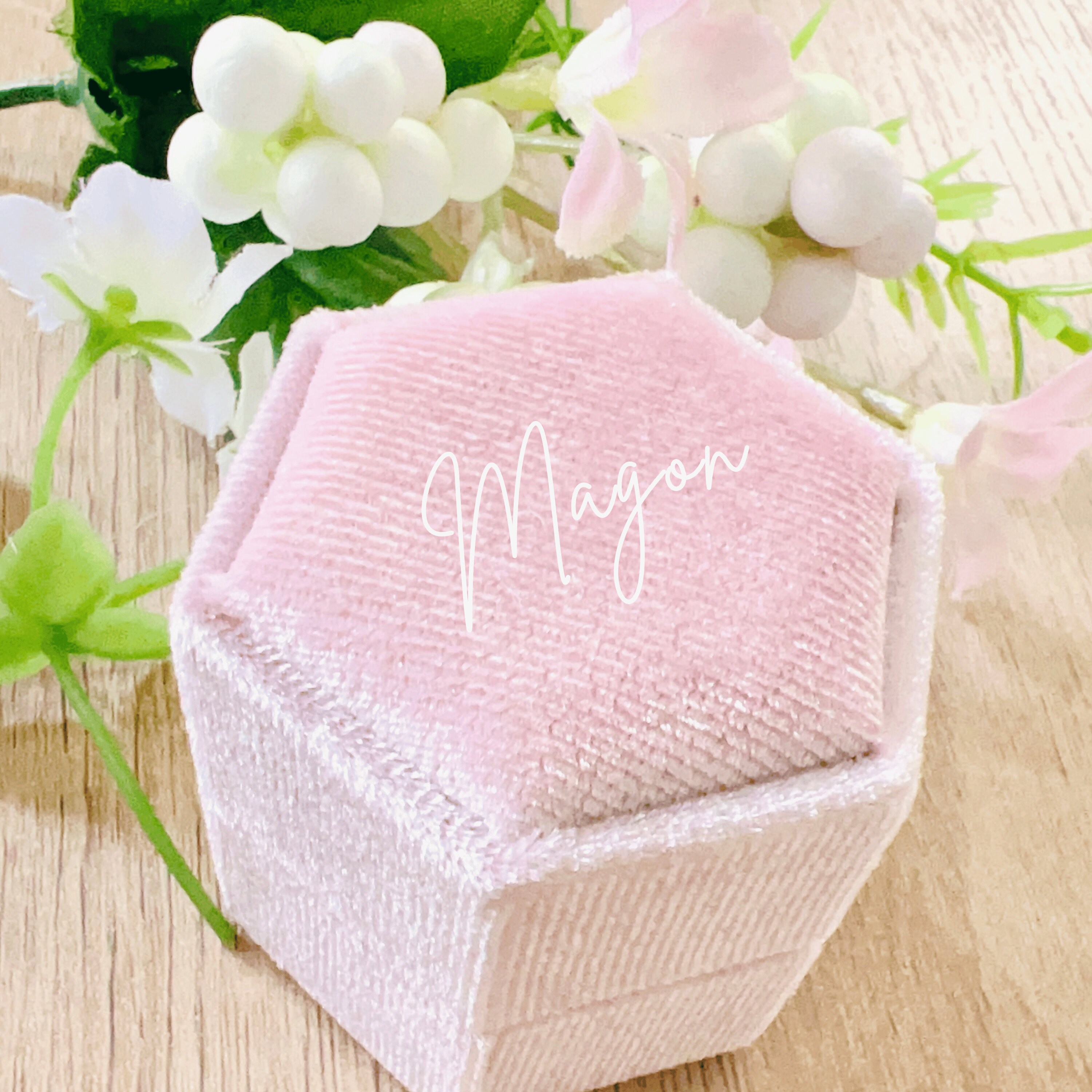 Custom Velvet Wedding Ring Box, Personalized 2 Slots Ring Box, Bearer ...