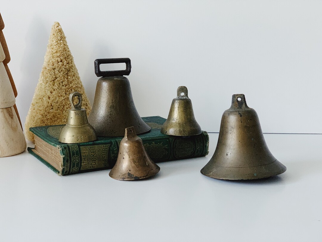 Vintage Rustic Brass Bell Collection: Retro Christmas Decor - Etsy