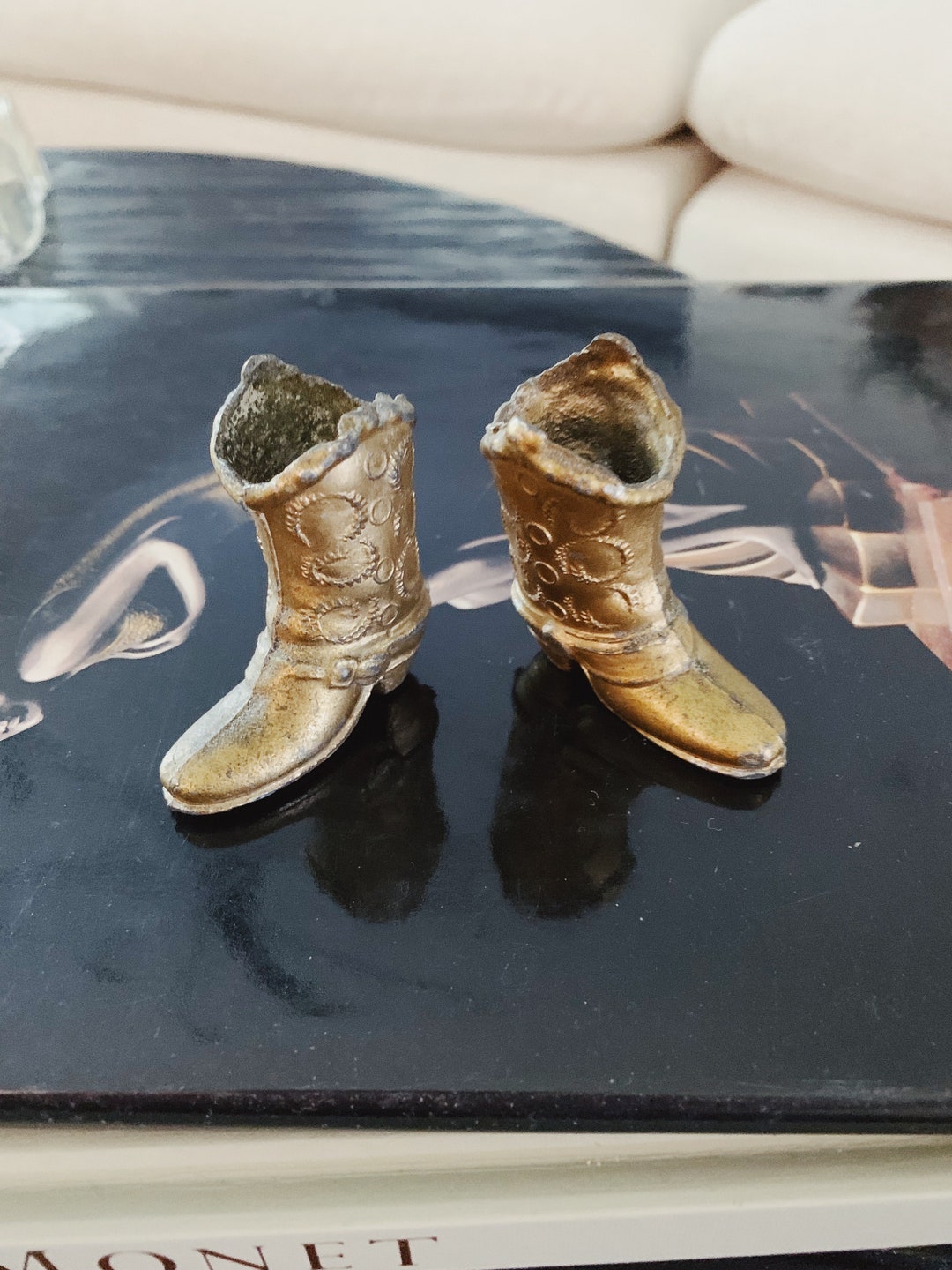 Vintage Cast Metal Cowboy Boot Figurine/mid Century/sold - Etsy