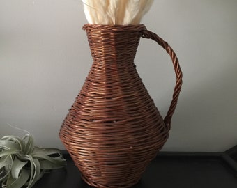 Woven rattan vase | Etsy
