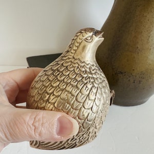 Vintage Solid Brass Quail/partridge Figurine/mid Century/shelf Decor - Etsy