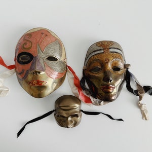 Vintage Solid Brass Theatrical Mask Made in India/masquerade/opera Mask ...