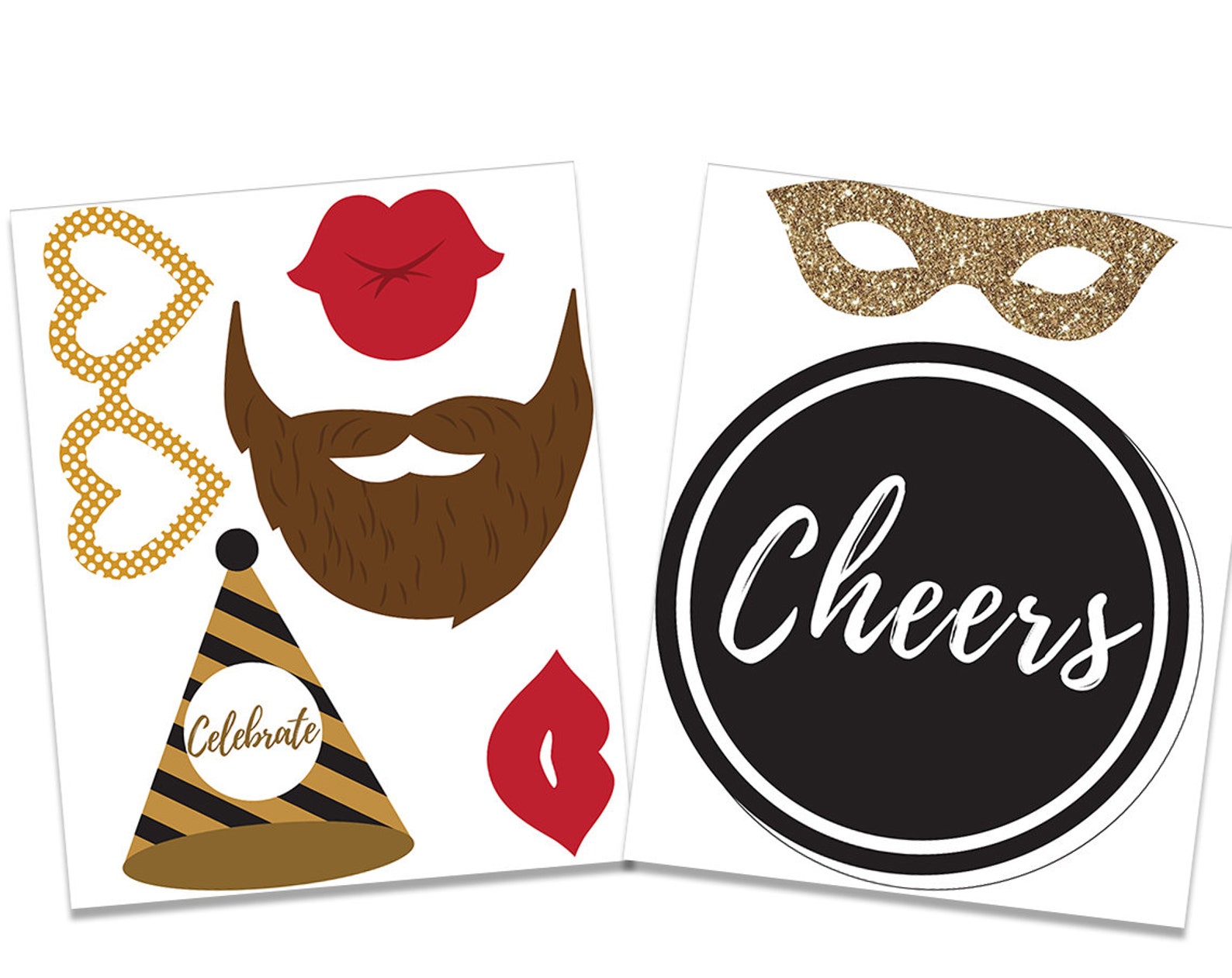 Birthday Photo Booth Props Printable PDF. Birthday Party Decorations ...