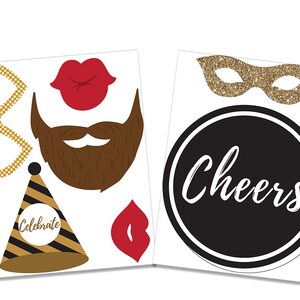 Birthday Photo Booth Props Printable PDF. Birthday Party Decorations ...