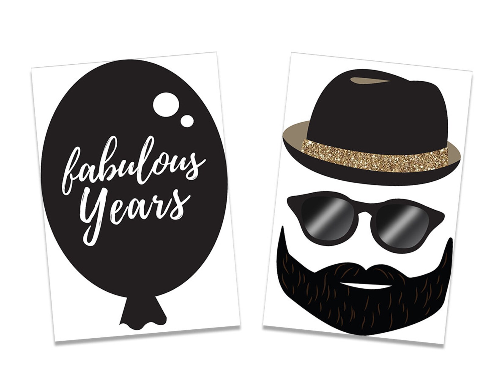 Birthday Photo Booth Props Printable PDF. Birthday Party Decorations ...