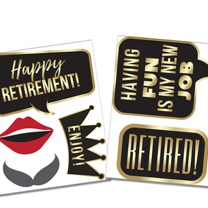 Retirement Party Photo Booth Props. Printable Retirement Party Props ...