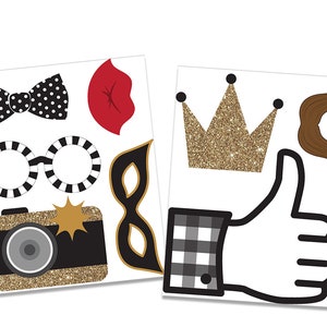 Birthday Photo Booth Props Printable PDF. Birthday Party Decorations ...