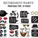 Retirement Party Photo Booth Props. Printable Retired Party - Etsy
