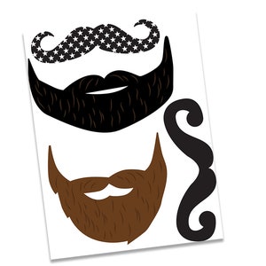 Printable Mustache Photo Booth Props Lips and Beard Photo Booth Props ...