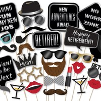 Retirement Party Photo Booth Props. Printable Retired Party Props, Last ...