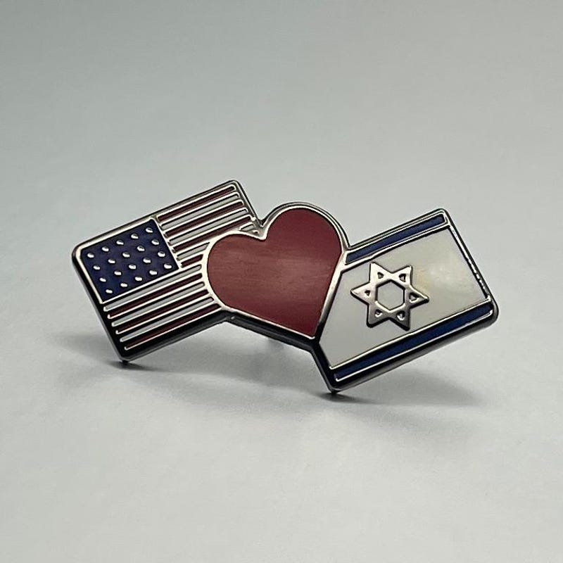 American Flag and Israeli Flag Lapel Pin - Etsy