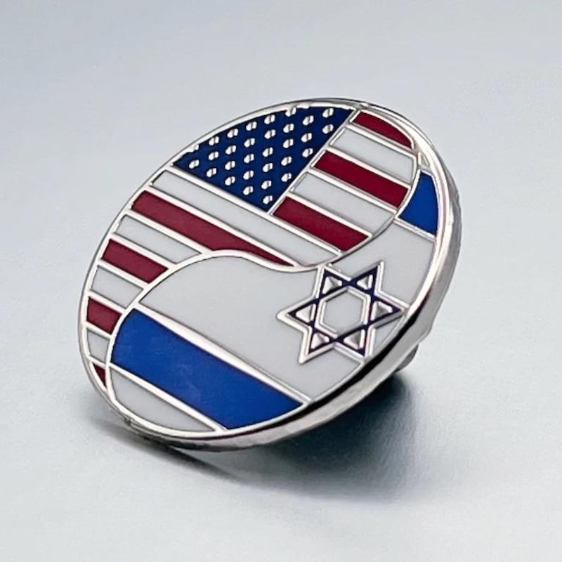 American Flag and Israeli Flag Lapel Pin - Etsy