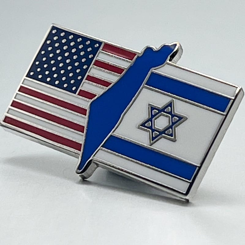 American Flag and Israeli Flag Lapel Pin - Etsy