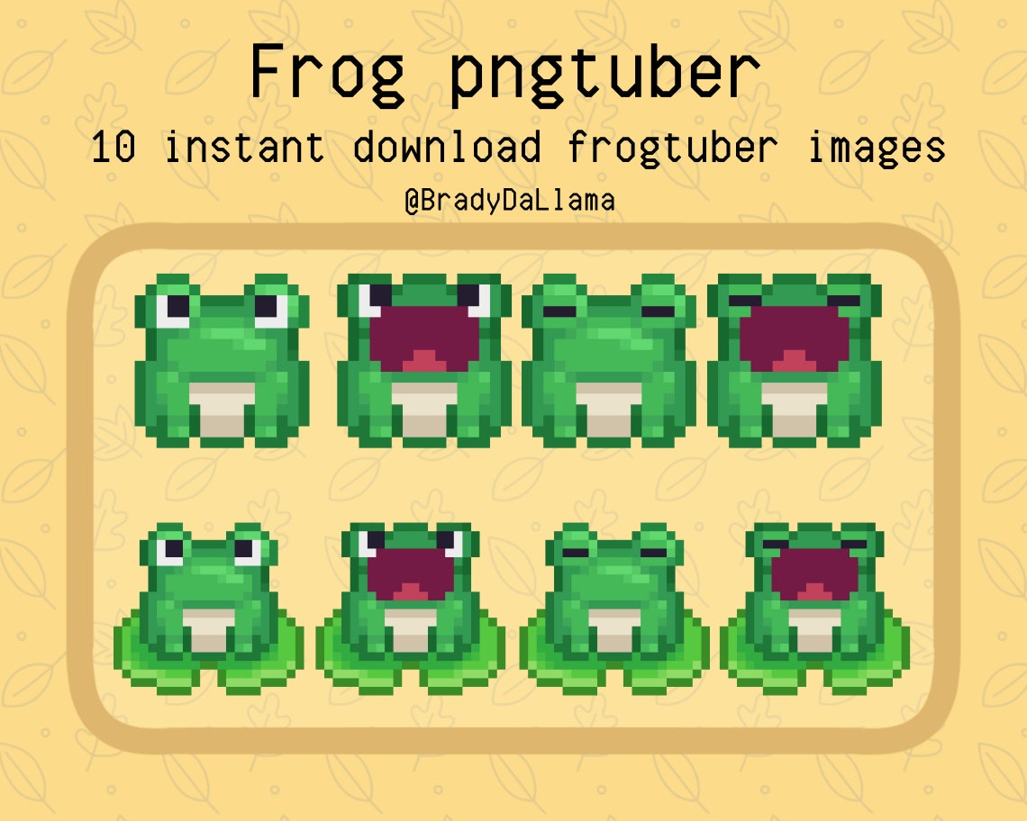 10 Frog Pngtuber Images / Instant Download Cute Twitch Stream | Etsy Canada