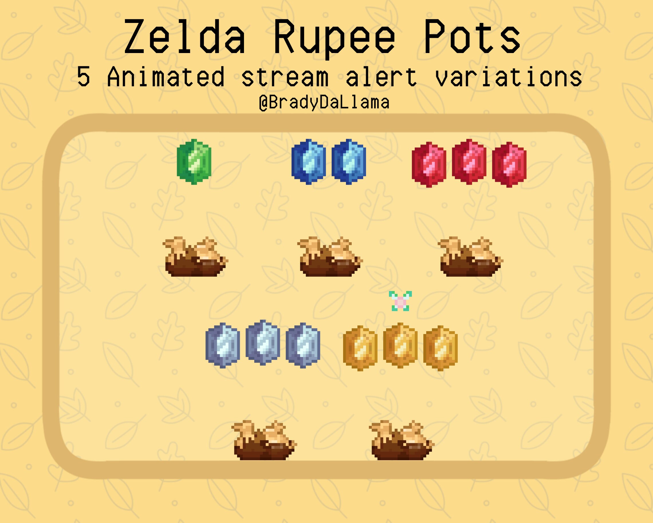 5 Animated Zelda Pots Twitch Alert / Instant Download Legend - Etsy