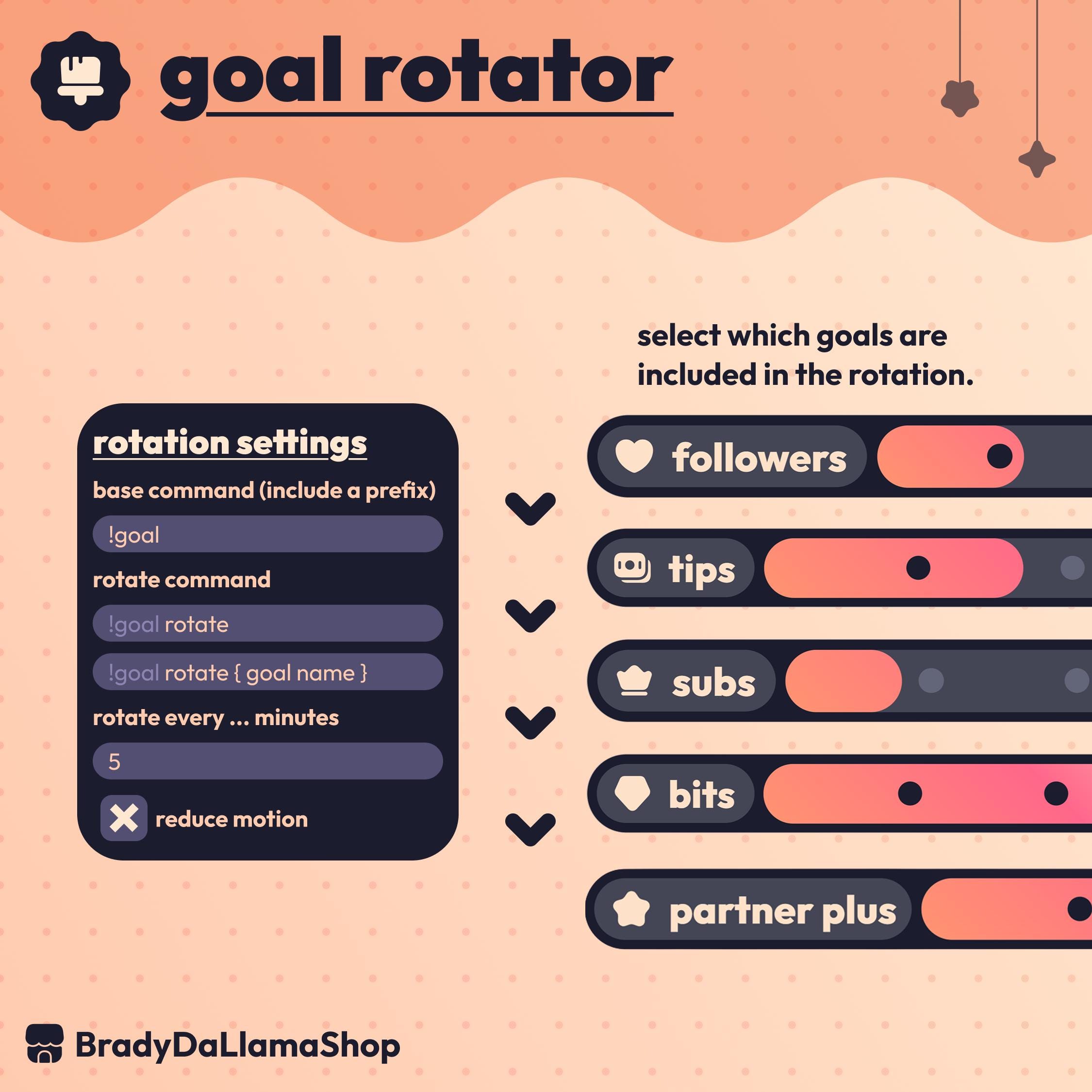 Goal Bar Twitch/youtube Widget | Instant Install | Customizable Twitch ...