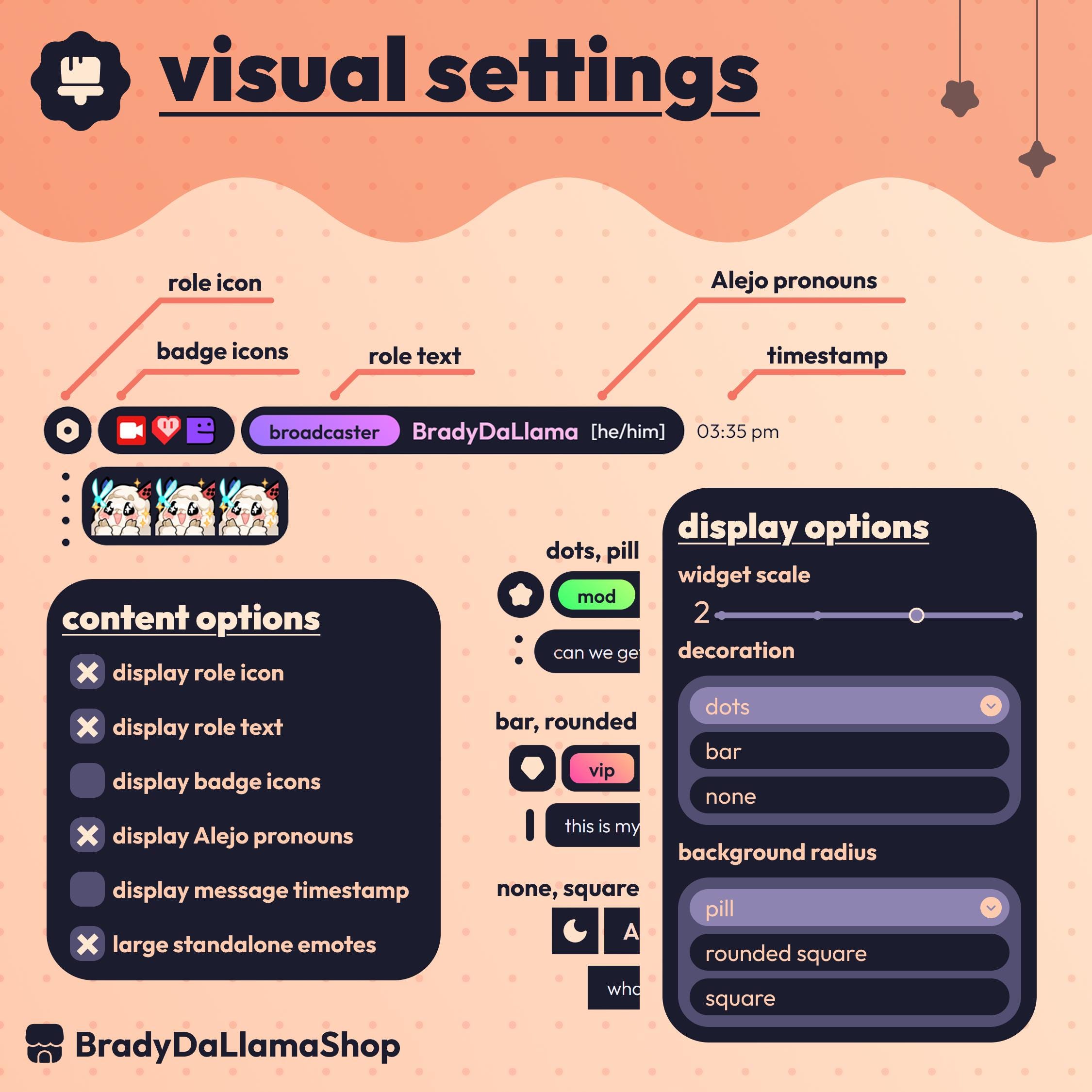Chat Box Twitch Widget | Instant Install | Customizable Cute Twitch ...