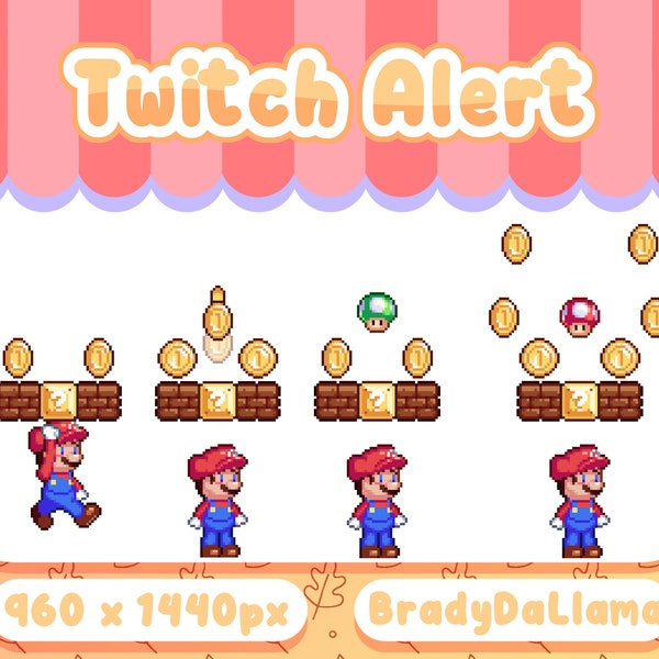 Mario Twitch Overlay - Etsy