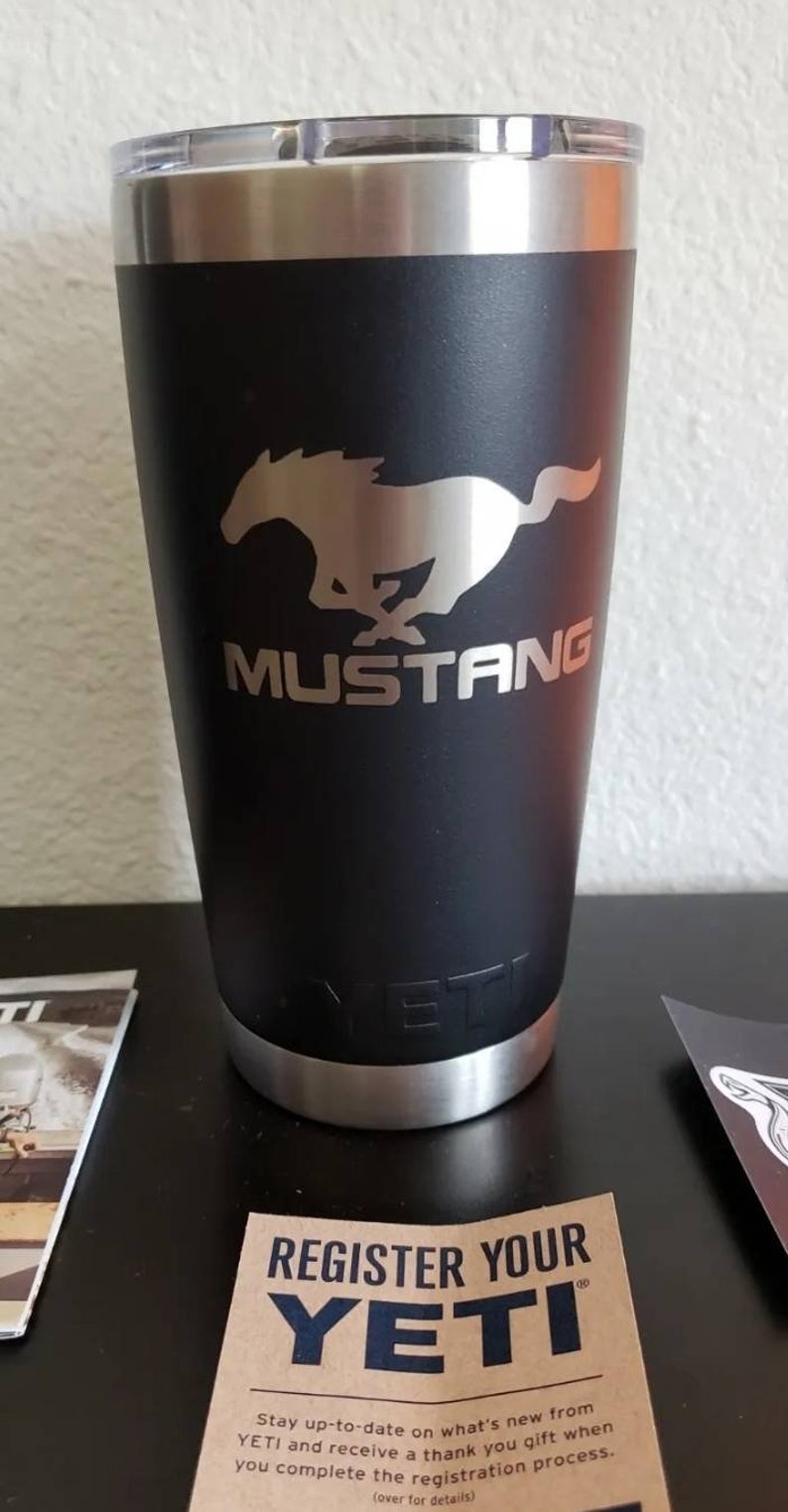 Laser Engraved Yeti Tumbler 30oz and 20oz,(mustang). - Etsy