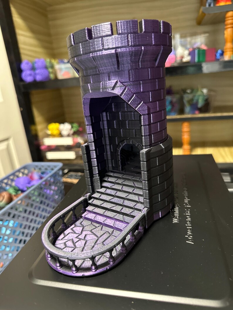 Folding Dice Castle Tower. 3d Printer. I Also Take Custom Color Orders ...