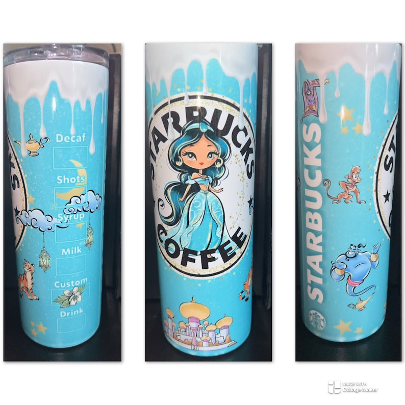 Aladdin Princess Jasmine 20 Oz Tumblr, Starbucks - Etsy
